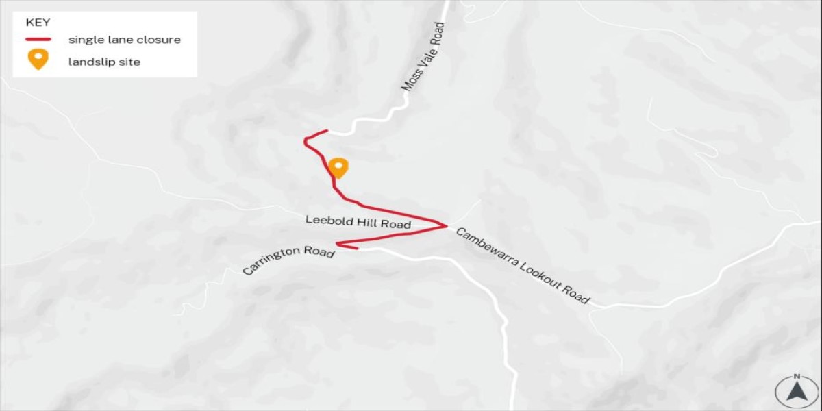Moss Vale Road at Cambewarra Mountain landslip - 2ST
